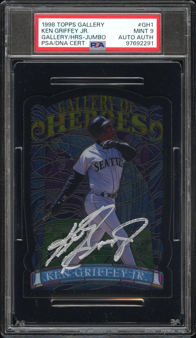1998 Topps Gallery of Heroes KEN GRIFFEY JR AUTO PSA DNA CERT AUTH MINT ...