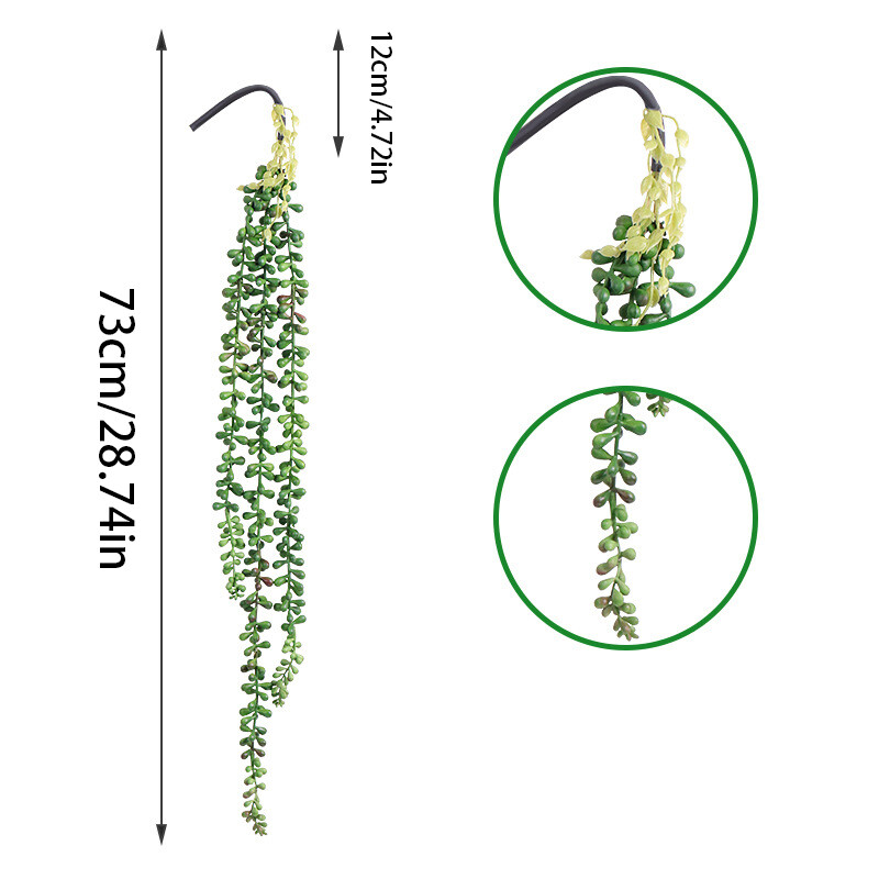 Succulents Artificial Bracket Vines Hanging Fake Plants Plastic Wall ...