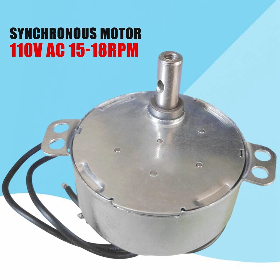 TYC-50 Small Synchronous Motor 110V AC 15-18RPM Shaft Rotation CW 4W ...
