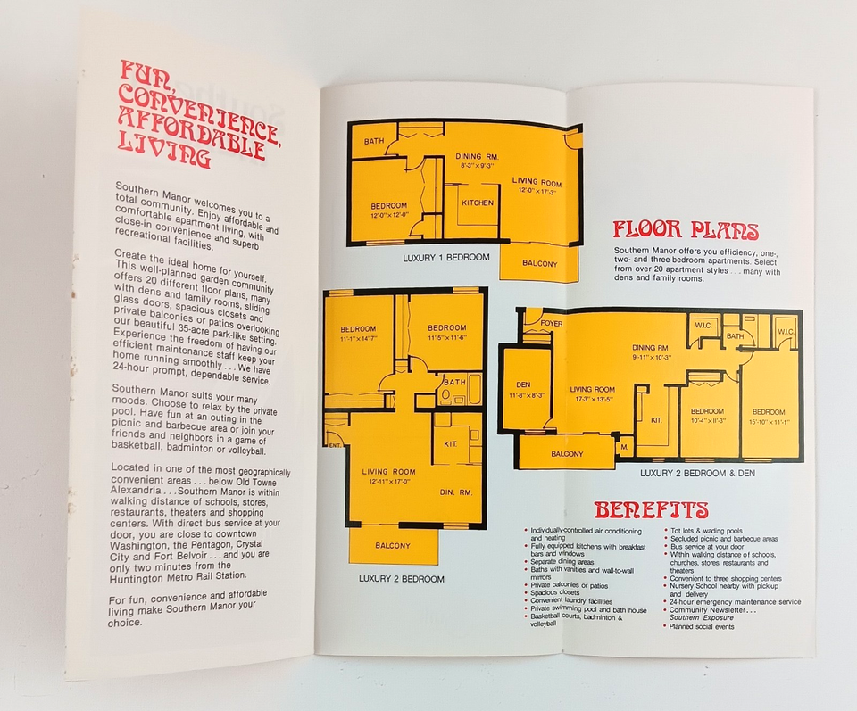 1980s Alexandria Virginia Southern Manor Affordable Apartments Vintage ...