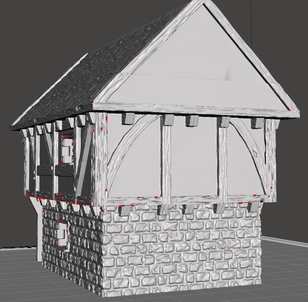 Medieval Harbor House 1:72 scale wargame terrain model kits Building ...