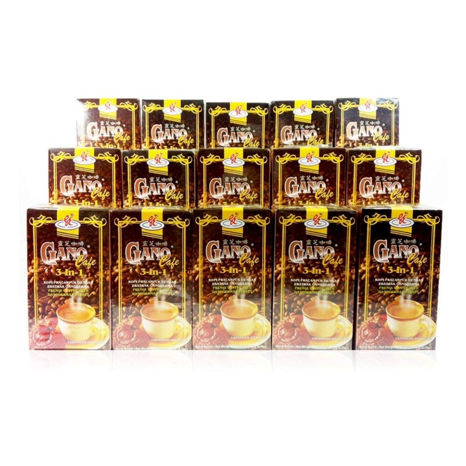 1-60 Boxes Gano Excel Cafe 3 in 1 Coffee Ganoderma Reishi Halal FREE ...
