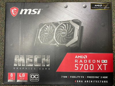 MSI Radeon RX 5700 XT MECH OC BV 8GB 8G 256-bit GDDR6 PCI-E 4.0 AMD ...
