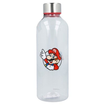 Super Mario Large Screw Top 850ml Hydrating Plastic Water Bottle | eBay ...