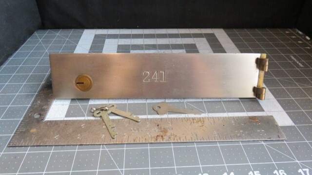 Antique L.L. Bates 1886 Safety Deposit Box Door, Hinges 2 Op & 1 Guard ...