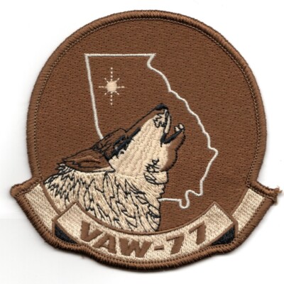 VAW-77 NIGHTWOLVES SQUADRON 4" EMBROIDERED DESERT PATCH | eBay