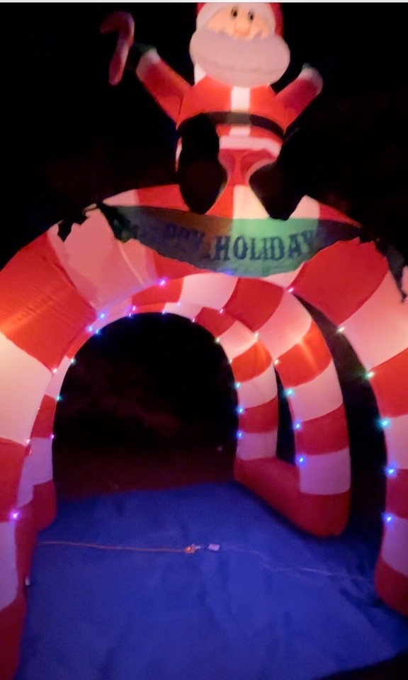 Gemmy 11’ Sound & Lightshow Candy Cane Tunnel Inflatable Airblown ...