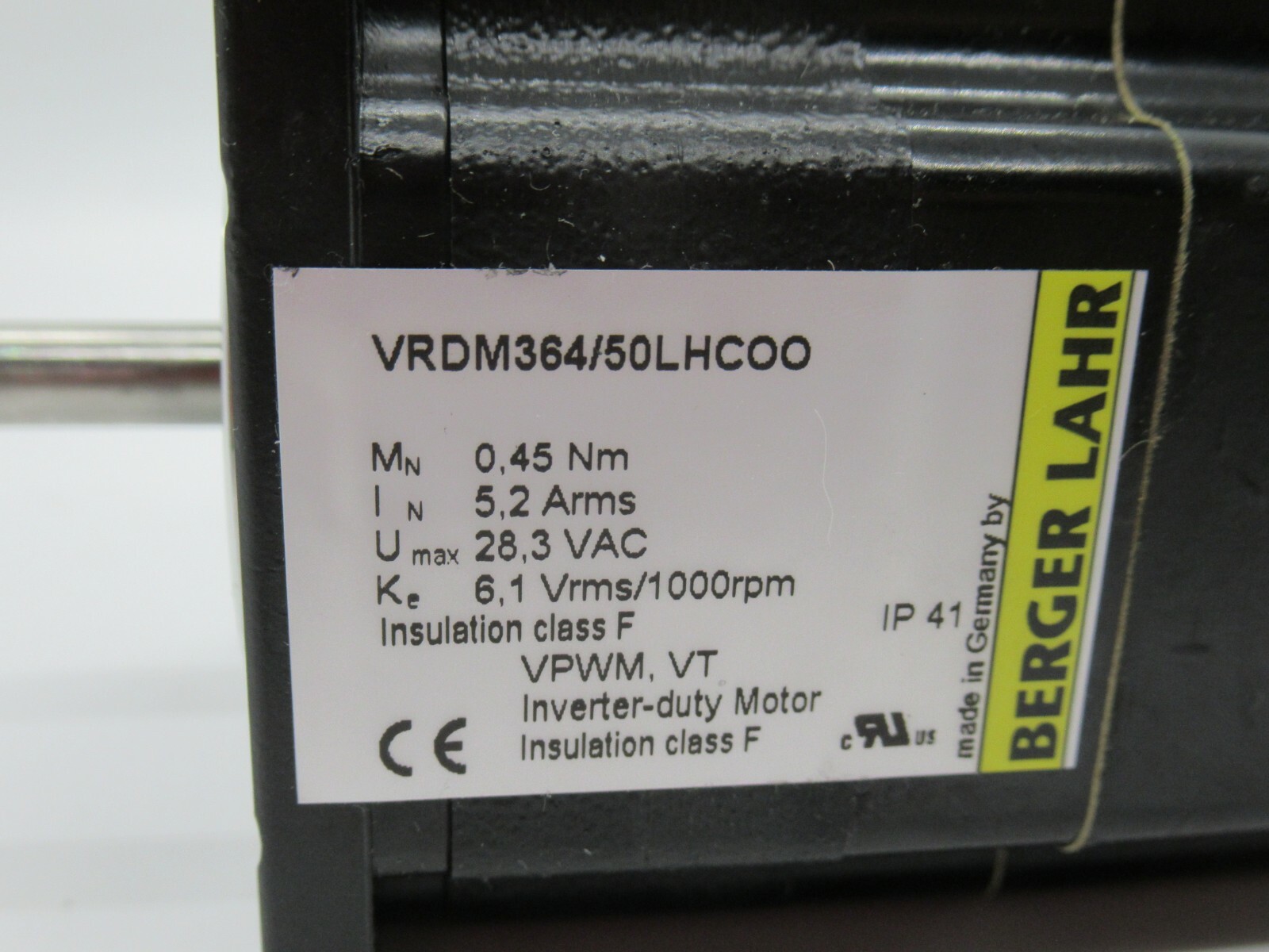 Berger Lahr Inverter-duty Motor Vrdm364/50lhcoo 1000 RPM 28.3 VAC for ...