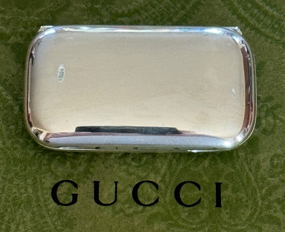 Gucci PillBox Pill Case Rectangular Sterling Silver 925 Made in Italy ...