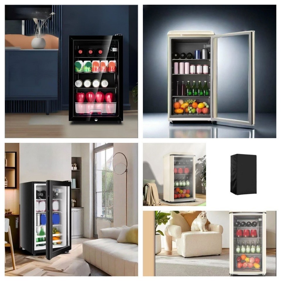 Compact Mini Upright Fridge Cover Waterproof with Elastic Strap and ...