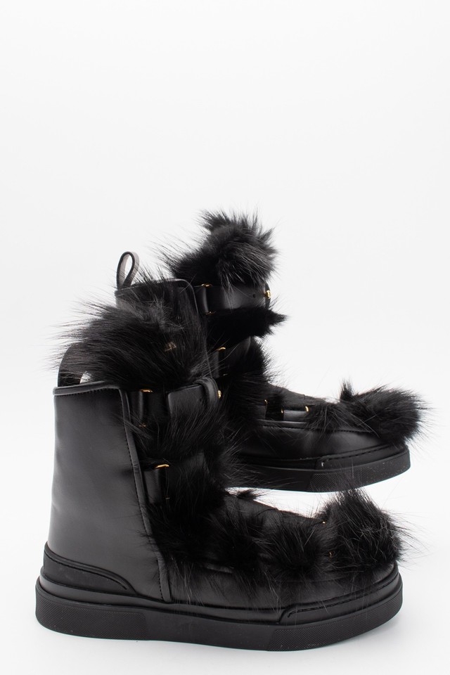 RRP €1620 BALMAIN Leather Ankle Boots US5.5 UK2.5 EU35.5 Logo Made in ...