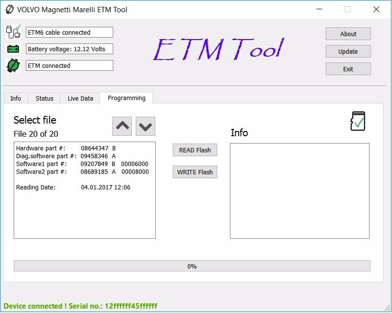 Volvo ETM Throttle Body diagnostics and programming tool ( S80 S70 S60 ...