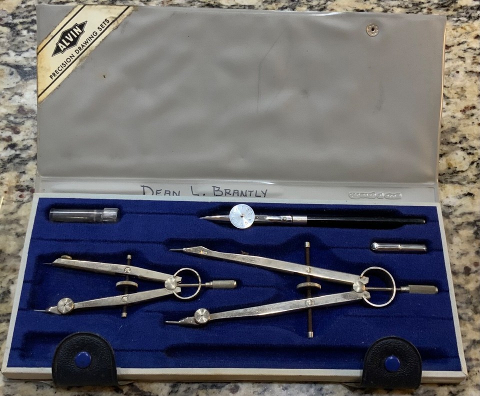 Alvin Precision Drawing Instruments Incomplete Set Case Vintage ...
