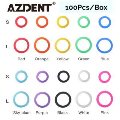 AZDENT Dental Color Code Rings Autoclable Silicone Hygiene Instruments ...