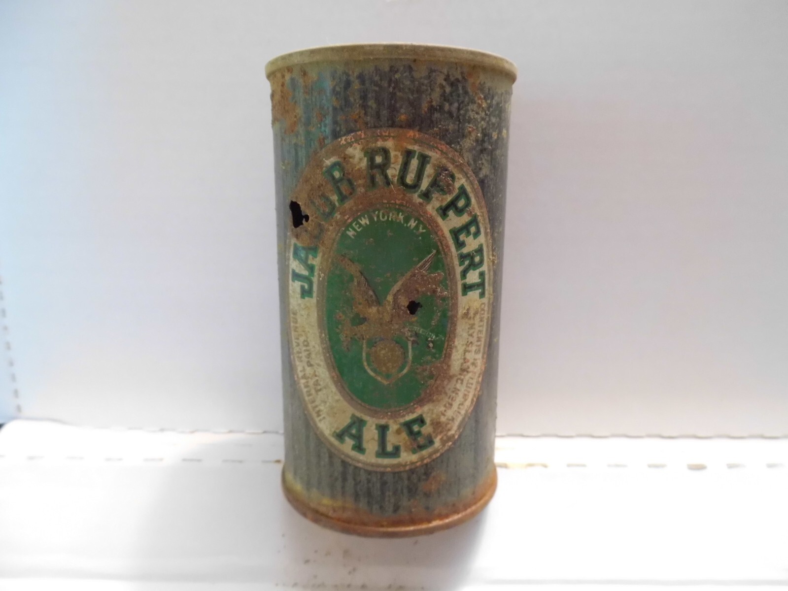 JACOB RUPPERT ALE IRTP FLAT TOP BEER CAN~JACOB RUPPERT BRG.,NEW YORK,NY ...