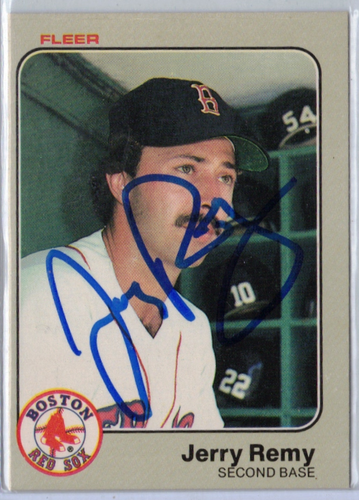 1983 Fleer #193 Jerry Remy Autograph NM, oc-Authentic-Signed-FREE USA ...