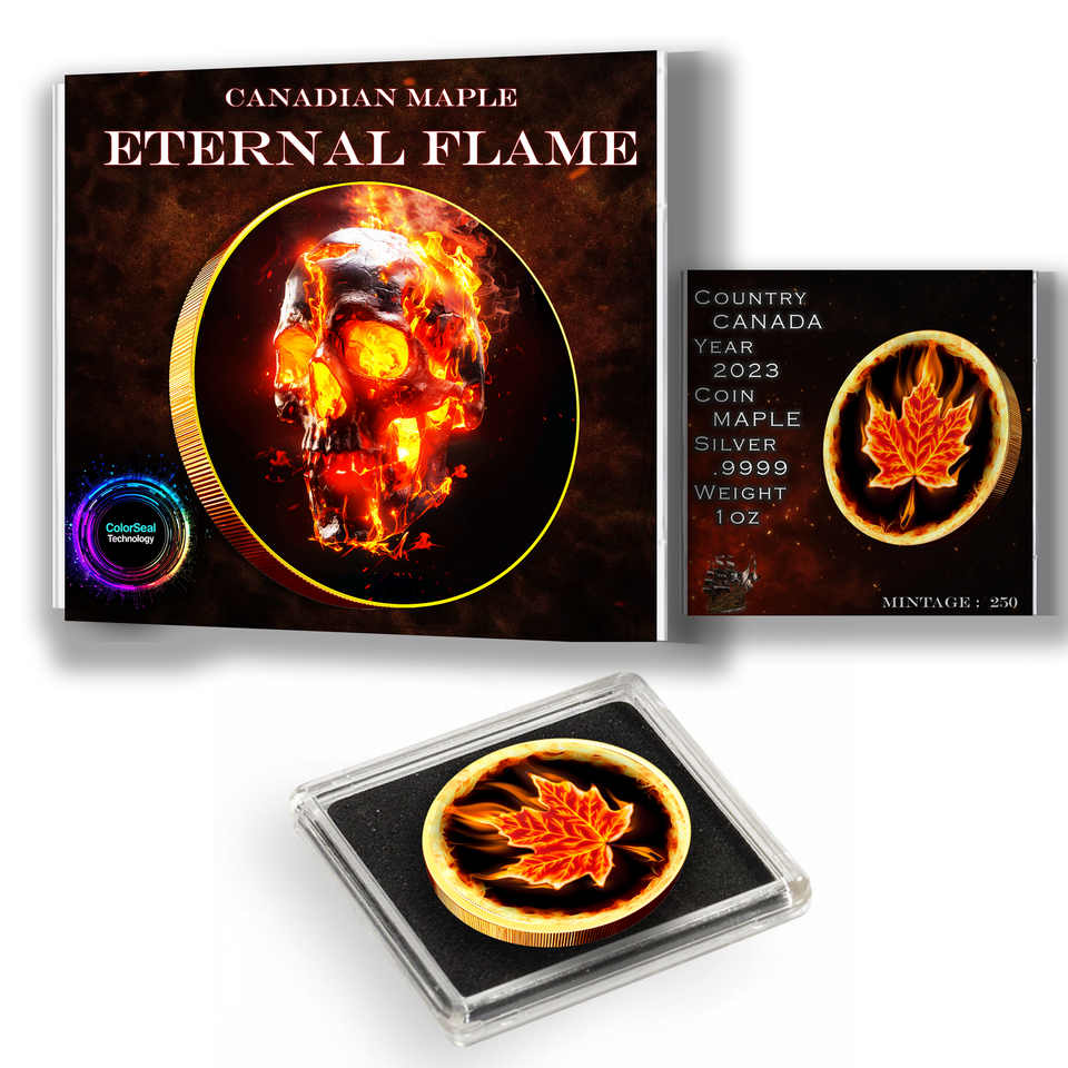 2024 Canada Maple 1oz .9999 Silver Coin "The Eternal Flame" | eBay