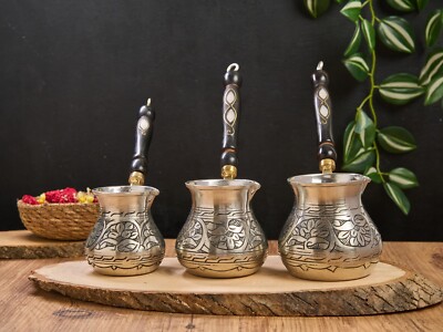 Copper Turkish Greek Coffee Maker Pot, Cezve Briki, Stovetop Copper ...