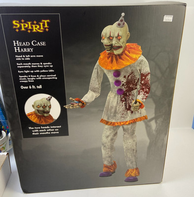 Spirit Halloween 6 Ft 2 In Head Case Harry Animatronic Clown Decoration ...