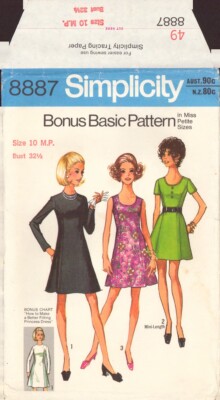 Simplicity 8887 Sewing Pattern, Basic Princess Dress, Size 10 Petite ...