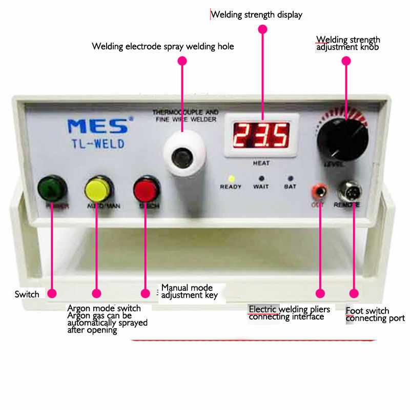 TL-WELD Manual Thermocouple Welding Machine Butt Welder 0.01-3.0mm 90V ...