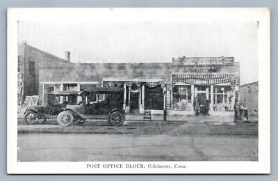 COLCHESTER CT POST OFFICE BLOCK ANTIQUE POSTCARD | eBay