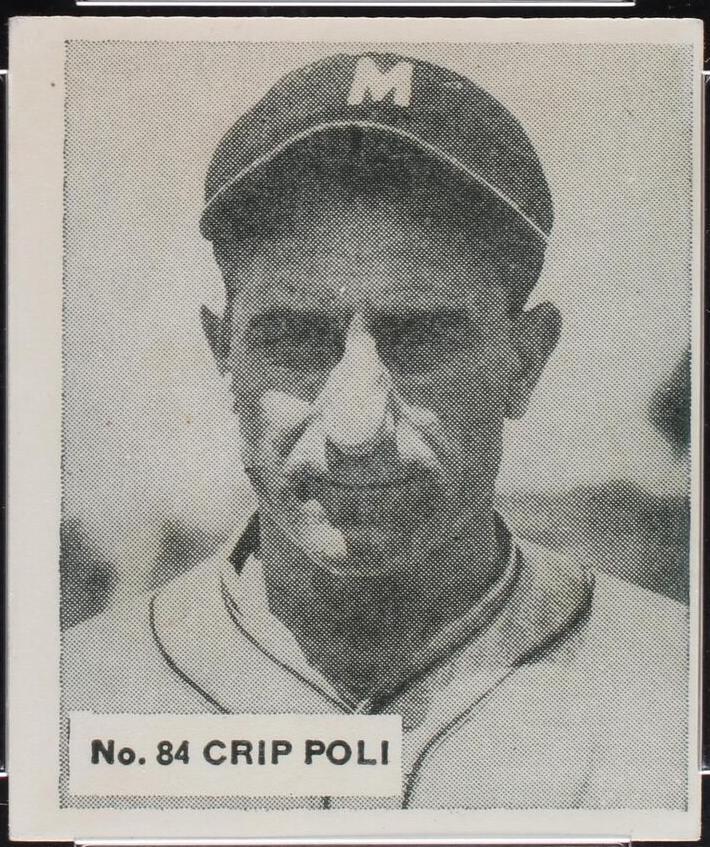 1936 World Wide Gum Big League - V355 Lou Polli #84 (RC) for sale ...