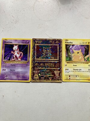 pokemon cards, Mewtwo LV.53, anchient mew, pickachu LV.12 | eBay