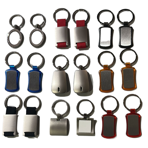 100x High Quality Key Rings Tag Keyring Bag Badge - Assorted Colours ...