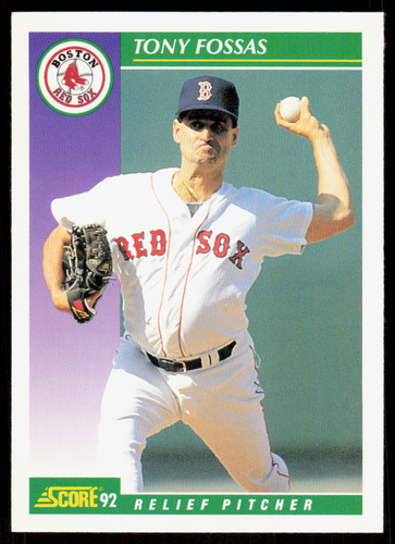 1992 Score 389 Tony Fossas Boston Red Sox | eBay