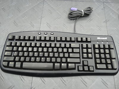Microsoft Basic Wired PS/2 Keyboard RT9480 Black | eBay