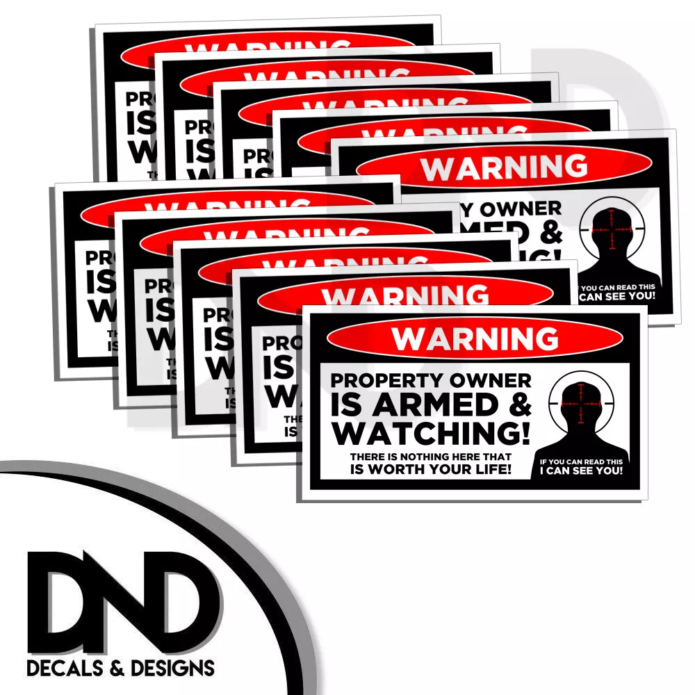 Gun Warning Stickers
