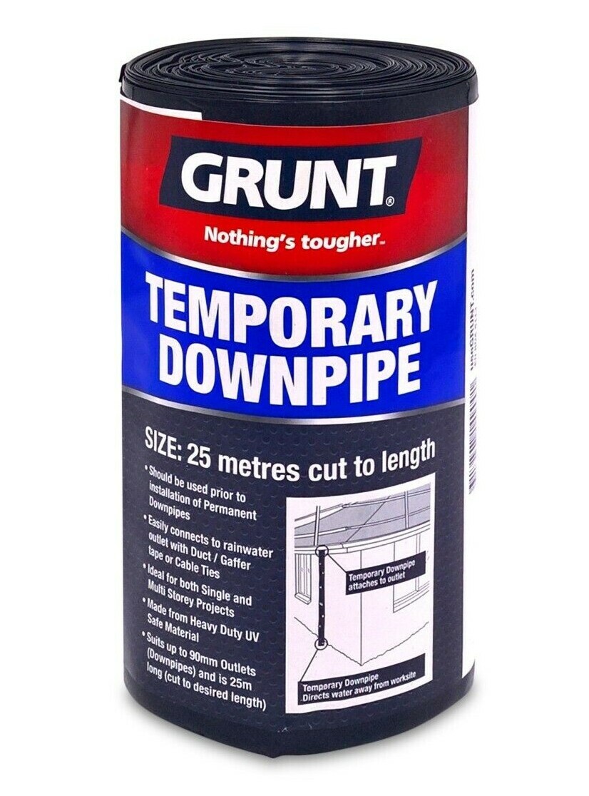 Grunt TEMPORARY POLYTHENE DOWNPIPE 25m Heavy Duty UV Safe Material ...