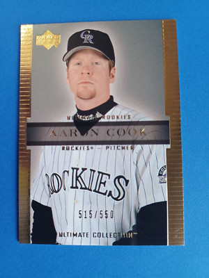 2002 ULTIMATE COLLECTON AARON COOK #67 RC ROOKIE #515/550 COLORADO ...
