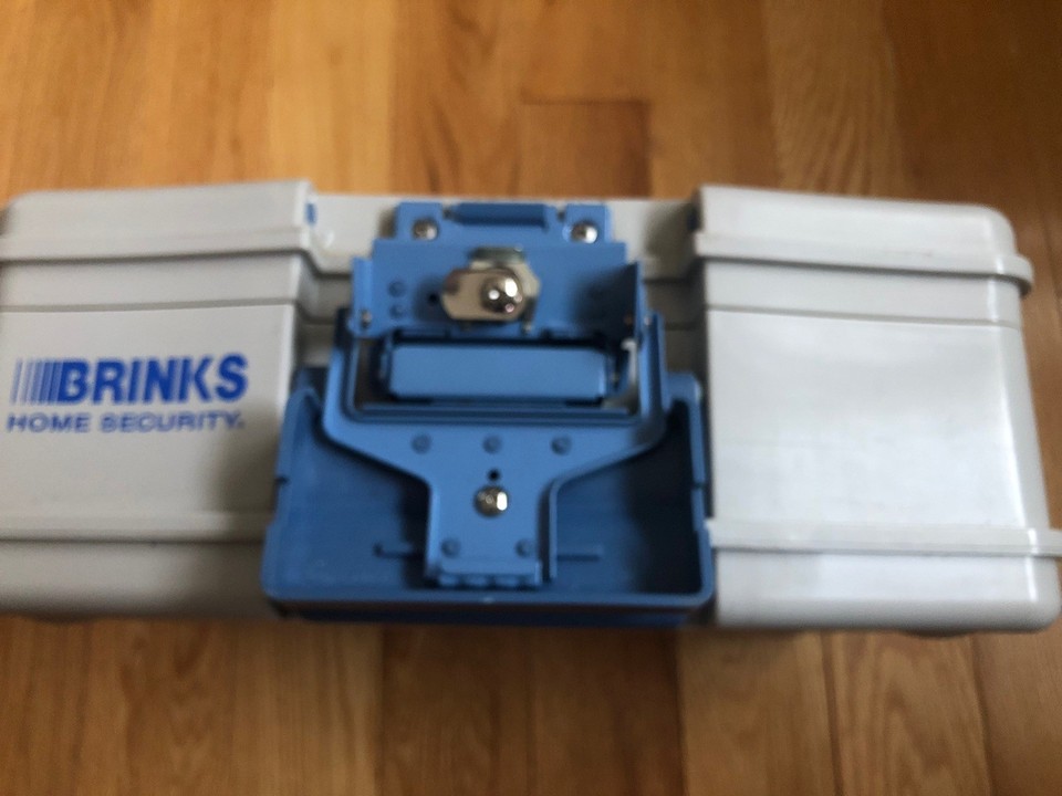 Brinks Home Security Lock Box Fire Safe Gray Blue with Handle Rated 1.5 ...