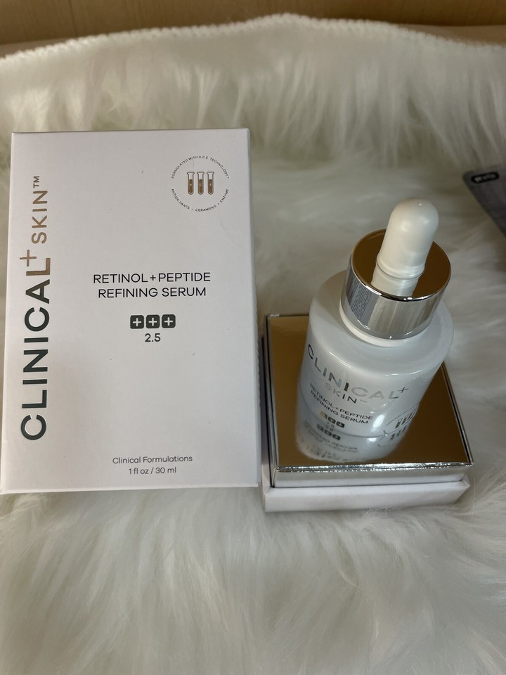 clinical + skin RETINOL PEPTIDE REFINING SERUM 2.5, New In Box , 1 oz ...
