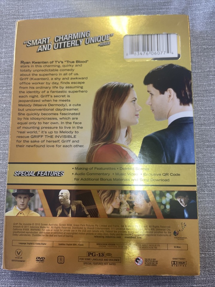 Griff the Invisible (DVD, 2011) - Previously Rented 883476060774| eBay
