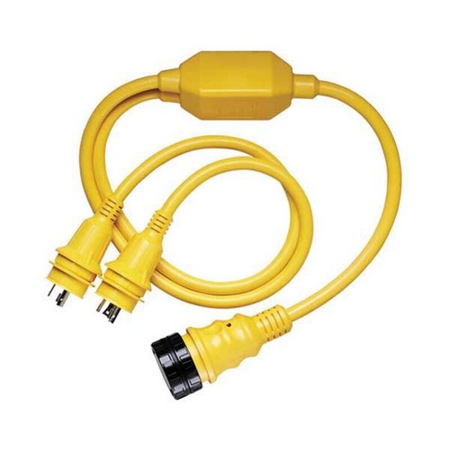 Marinco Shore Power Reverse Y Adapter, 30 Amp 125V Male to 125/150V ...
