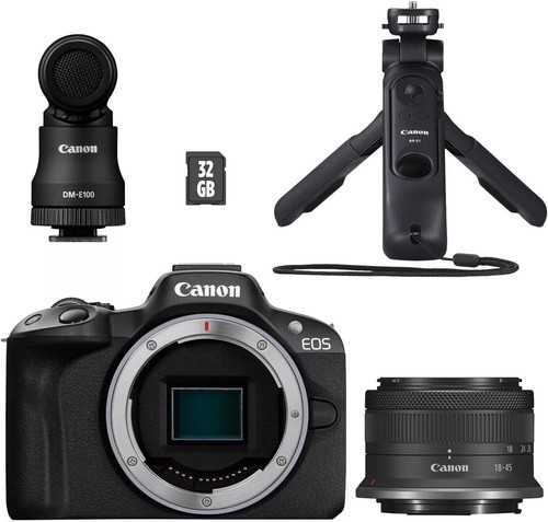 CANON EOS R50 Mirrorless Content Creator Kit w/ RF-S 18-45 mm f/4.5-6.3 ...
