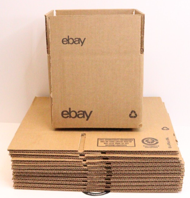 Ebay Boxes Pack of 10- 6" x 4 3/4" x 4 3/4" with Black Logo | eBay