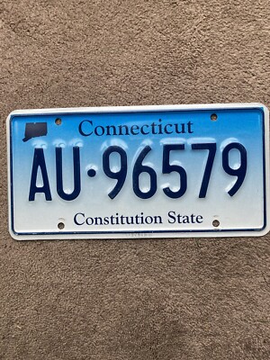 Connecticut “Blue Fade” License Plate - AU 96579 - Expired | eBay