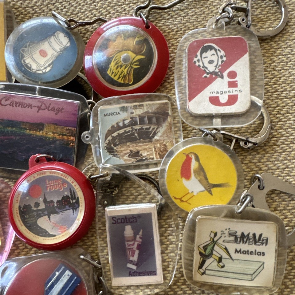 Vintage Keychain Lot People Places Things Graphics Some Rare 25 | eBay