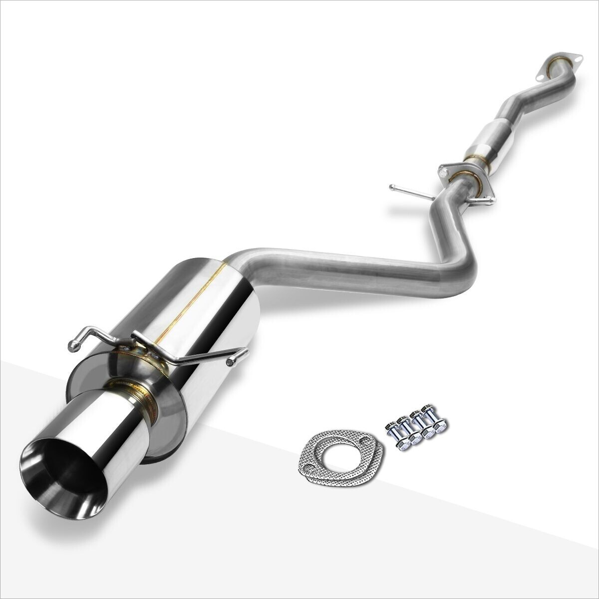 For 01-05 IS300 Altezza XE10 2JZ 4"Rolled Tip Muffler S.S Catback ...