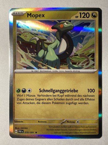 Pokemon Karte Mopex Holo 070/091 Paldes Schicksale deutsch Near Mint ...
