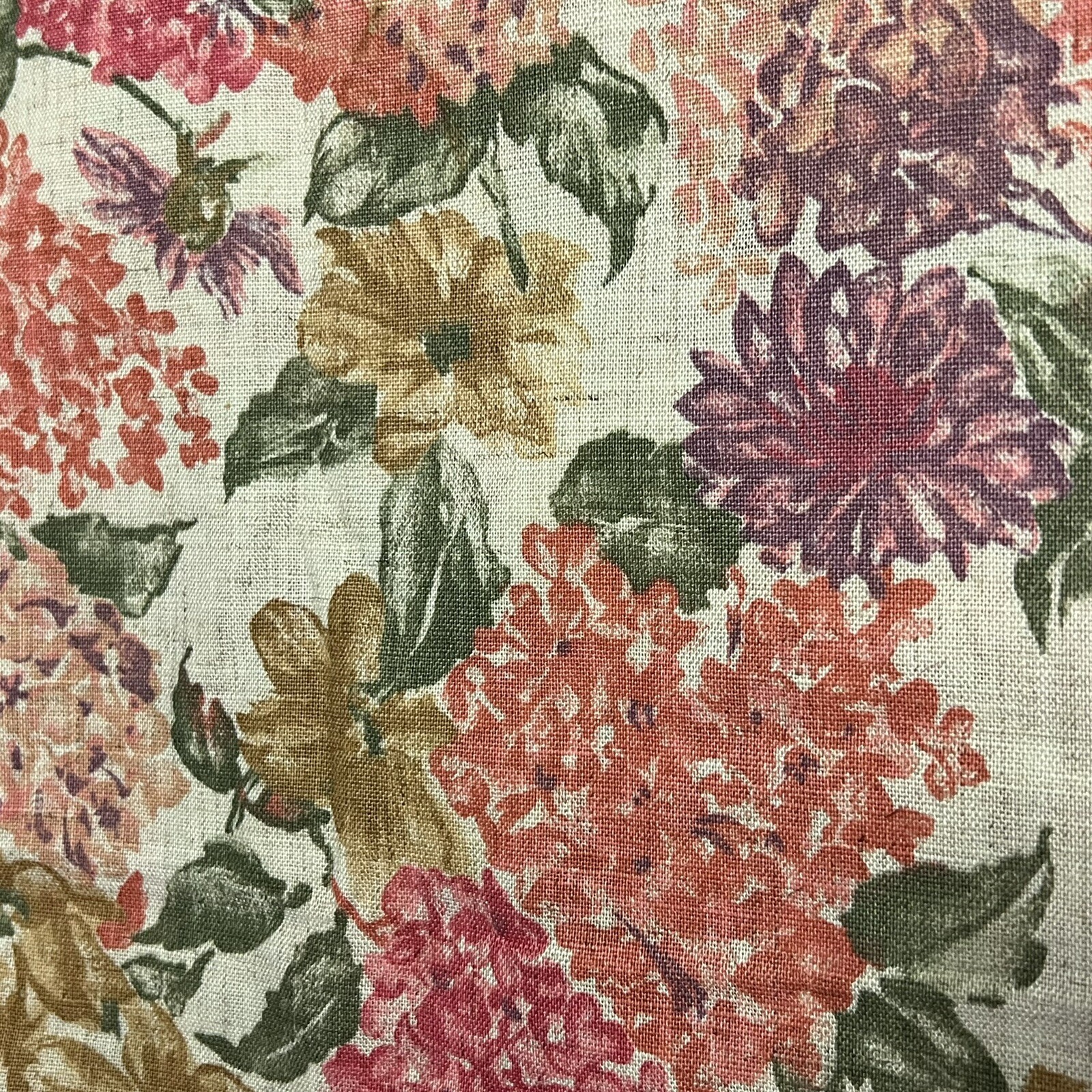 Vintage Fabric Hydrangea Floral Sewing Craft Quilting 60” x 1.66 Yards ...