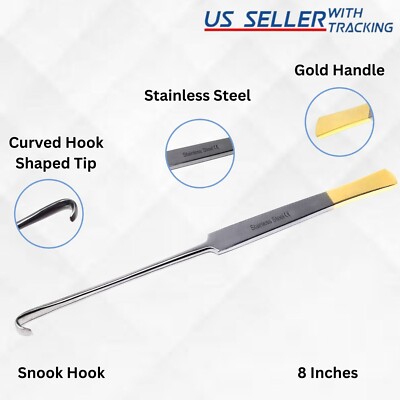 Premium Gold Handle Spay Snook OVERIECTOMY Hook Surgical Veterinary ...