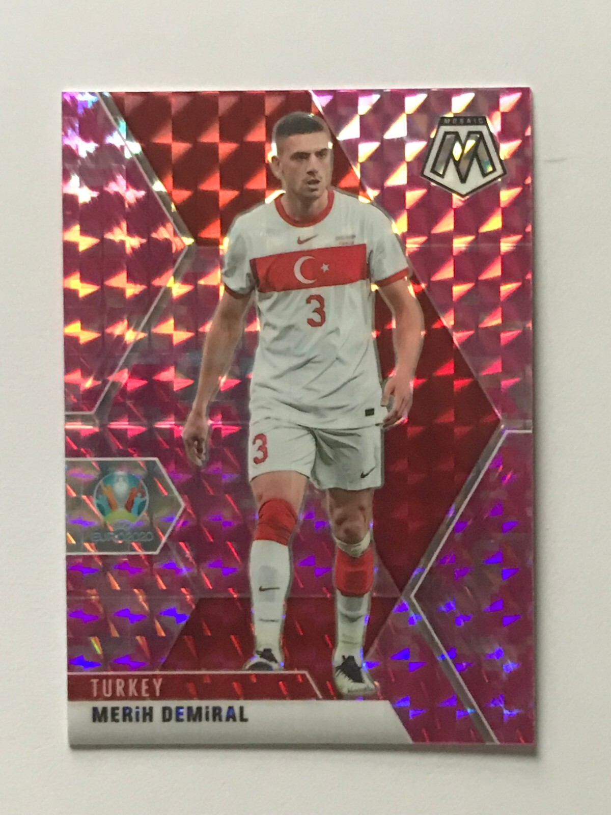 Merih Demiral #99 Turkey 2021 Panini Mosaic EURO PINK CAMO PARALLEL | eBay