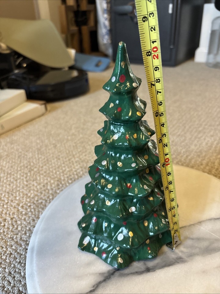 Vintage 1990s Ceramic Christmas Tree Green - Handmade - over 8” | eBay