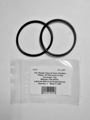 2 Pentair 071426 Clean & Clear Predator Union O-Rings /R&S 228P / FDA ...