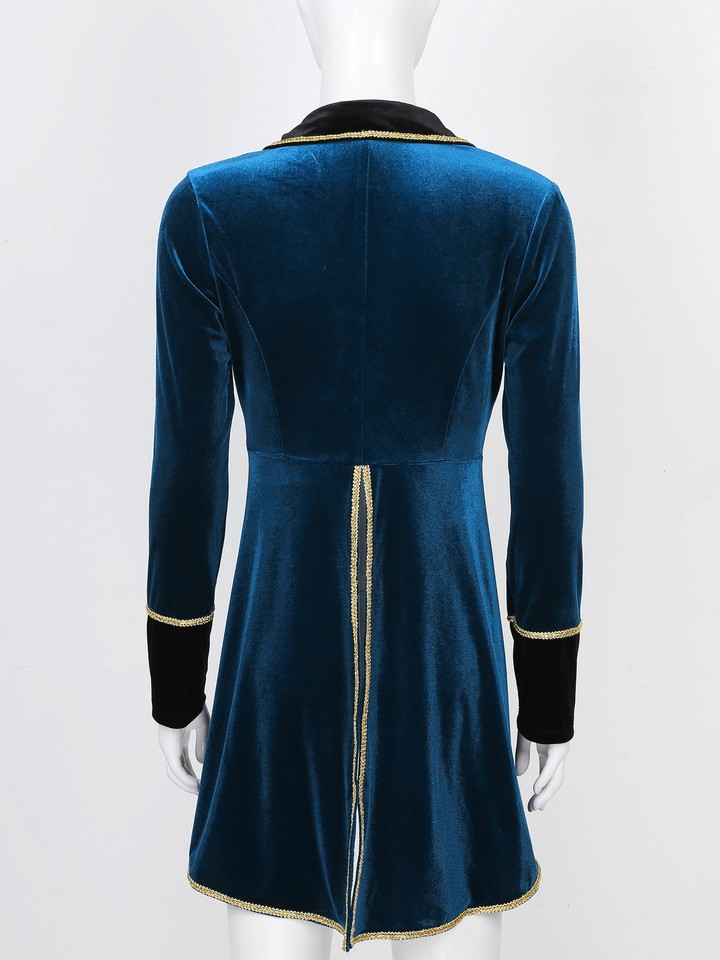 Women Shaggy Long Jacket Coat Velvet Overcoat Swallow-Tailed Party ...